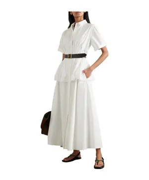 Rosie Assoulin Cotton-poplin Maxi Shirt Dress