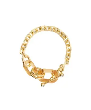 Rabanne Gold Resin Mixed Chain Necklace