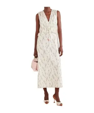 Veronica Beard Floral-print Cotton And Silk-blend Maxi Dress