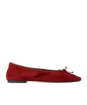 AeydĒ Bow-detailed Suede Ballet Flats - No
