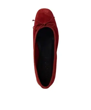 AeydĒ Bow-detailed Suede Ballet Flats - No
