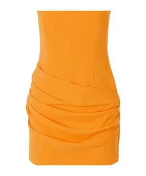 Alex Perry Strapless Draped Crepe Mini Dress - No