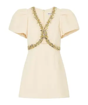 Rebecca Vallance Alexandrite Embellished Cady Mini Dress - No