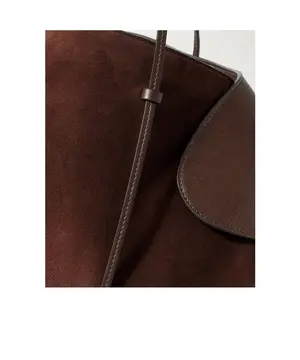 NEOUS Berenices Suede And Leather Shoulder Bag