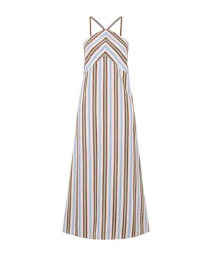 Rosie Assoulin Maybe Striped Poplin Maxi Dress - No