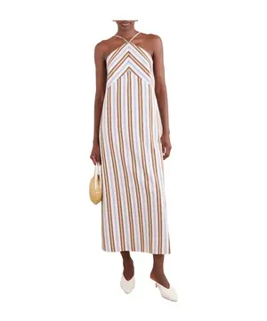 Rosie Assoulin Maybe Striped Poplin Maxi Dress