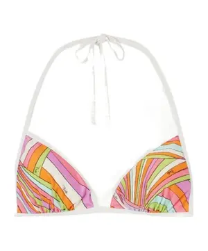 Emilio Pucci Printed Triangle Bikini Top - Pink