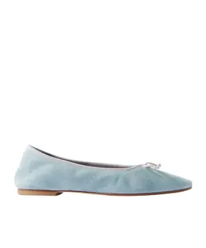 AeydĒ Bow-detailed Suede Ballet Flats - No