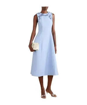 Rebecca Vallance Embellished Cady Midi Dress