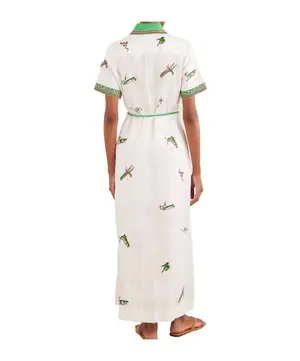 ALEMAIS Wanda Embroidered Shirt Dress