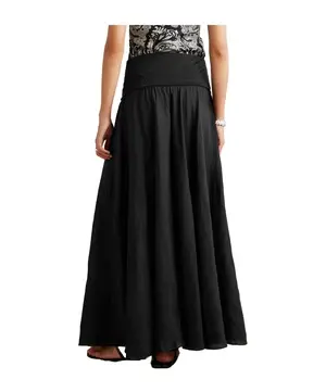 Johanna Ortiz Linen-cotton Blend Maxi A-line Skirt