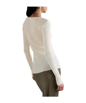 JAMES PERSE Ribbed Cotton And Cashmere Blended Top - No