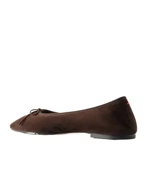 AeydĒ Tiby Bow-detailed Suede Ballet Flats