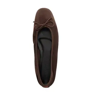 AeydĒ Tiby Bow-detailed Suede Ballet Flats
