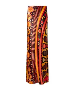 Emilio Pucci Printed Tulle Maxi Skirt - Orange