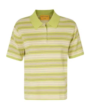 Guest In Residence Striped Short Sleeve Rugby - No