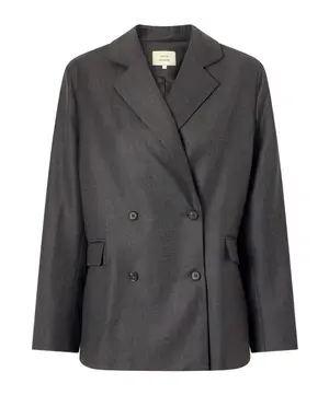 Loulou De Saison Donau Double-breasted Wool Blazer - Black