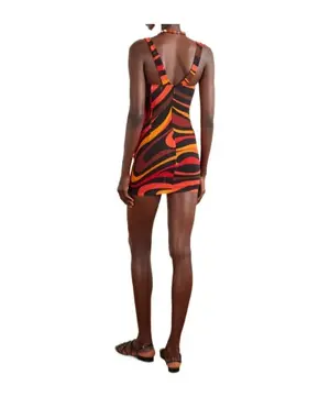 Emilio Pucci Printed Mesh Mini Dress