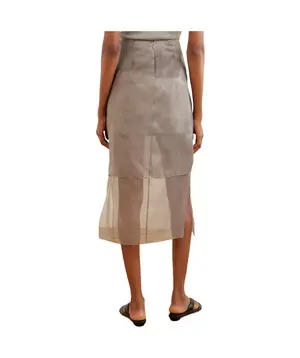 Brandon Maxwell Silk-organza Midi Skirt