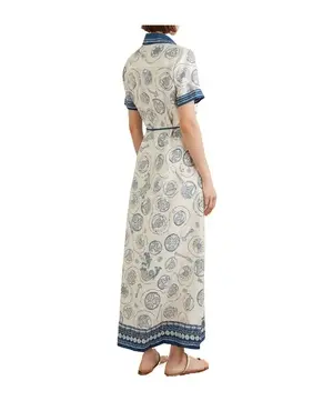 ALEMAIS Lucky Belted Maxi Shirt Dress