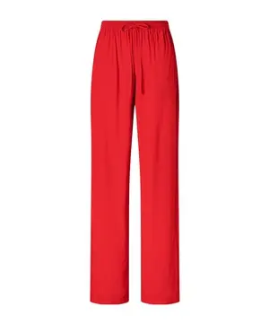 Sharon Wauchob Tuileries Satin-trimmed Silk-tulle Straight-leg Pants - Red