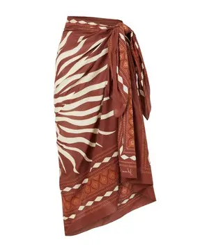 Johanna Ortiz Zebra-print Midi Skirt