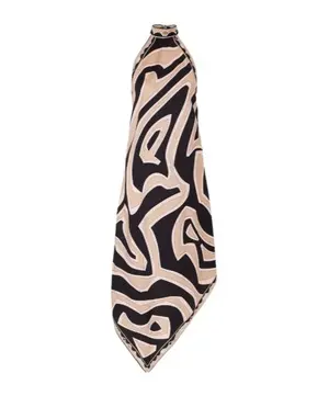 Emilio Pucci Asymmetric Printed Silk-twill Halterneck Dress - Pink