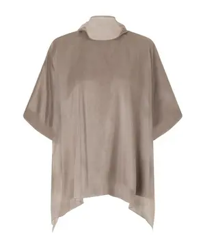 Brandon Maxwell Sheer Draped Mockneck Top - No
