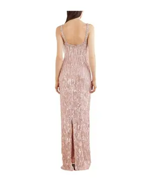 Jenny Packham Crystal-embellished Sequined Tulle Gown