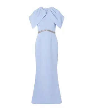 Rebecca Vallance Embellished Cady Maxi Dress - Blue