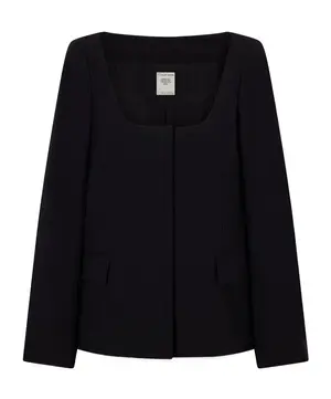 Calvin Klein Squareneck Cropped Blazer - No