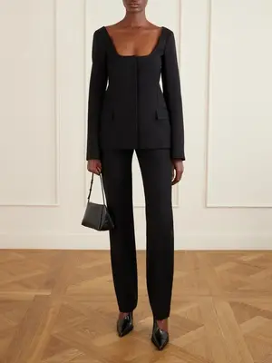 Calvin Klein Squareneck Cropped Blazer - No