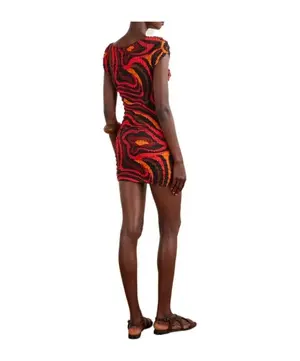 Emilio Pucci Shibori Crinkled-crepe Printed Mini Dress
