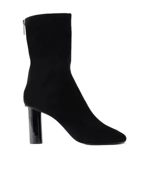 Paris Texas Solid Suede Ankle Boots - Black