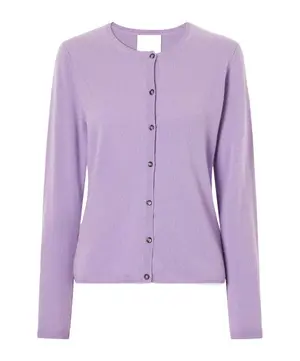 ALLUDE Cashmere Cardigan - Purple