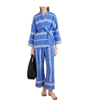 LEMLEM Tie-detailed Cotton-gauze Jacket