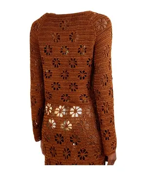 Calle Del Mar Cropped Crocheted Cardigan