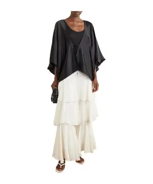 Sharon Wauchob Ruffled Silk Wide-leg Pants