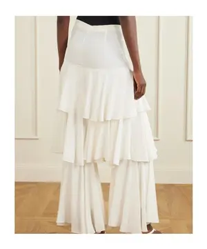 Sharon Wauchob Ruffled Silk Wide-leg Pants