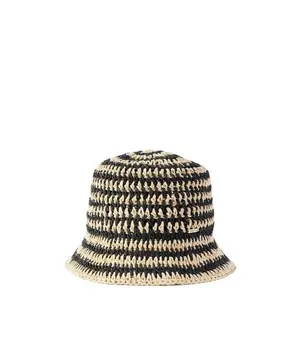 Eugenia Kim Jonah Striped Straw Bucket Hat - No