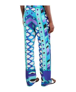 Emilio Pucci Printed Silk-twill Wide-leg Pants