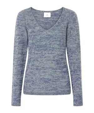 THE ELDER STATESMAN V-neck Cashmere And Silk-blend Sweater - Blue