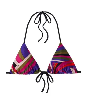 Emilio Pucci Printed Triangle Bikini Top - No
