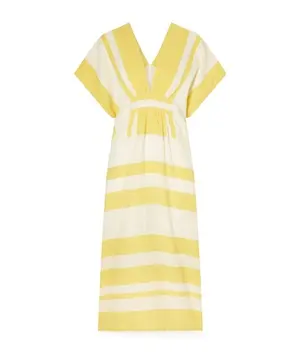 LEMLEM Striped Cotton-blend Maxi Dress - No