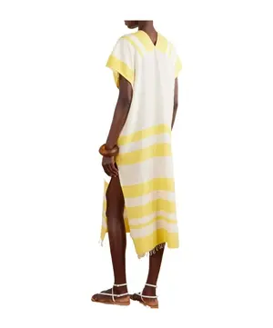 LEMLEM Striped Cotton-blend Maxi Dress