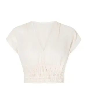 LEMLEM Striped Cropped Cotton Top - No