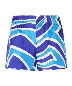 Emilio Pucci Bluewhite Geometric Shorts - Blue