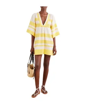 LEMLEM Striped Cotton Kaftan