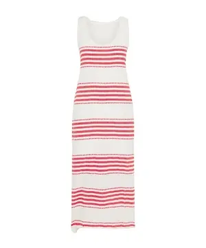 LEMLEM Striped Cotton-blend Gauze Midi Dress - No