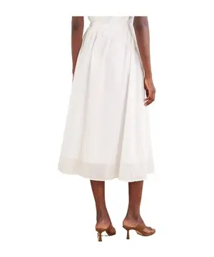 Rosie Assoulin Easy Does It Cotton-voile Midi Skirt